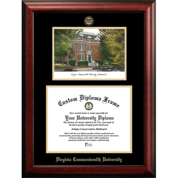 Virginia Commonwealth University 14w x 11h Gold Embossed Diploma Frame ...