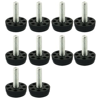 Metal Threaded Rod Round Base Leveling Foot 8mmx30mmx28mm 10 Pcs ...