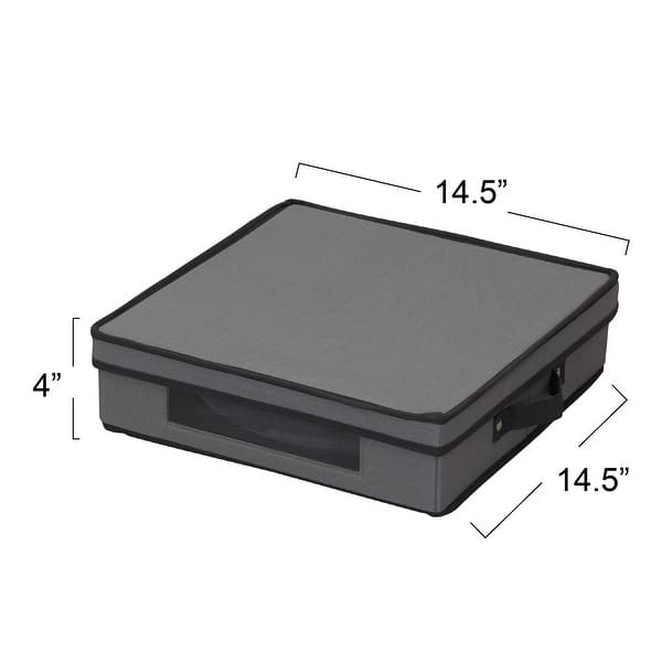 Household Essentials Charger Plate Storage Box - 14.5"L x 14.5"W x 4.0 ...