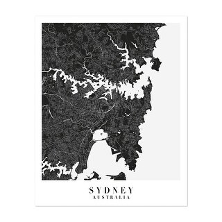 Sydney New South Wales Australia Maps Minimal Art Print/Poster - Bed ...