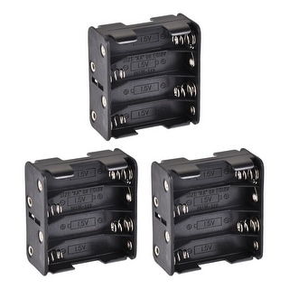 Battery Case Storage Box 8 x 1.5V AA with Standard Snap Connector 3Pcs ...