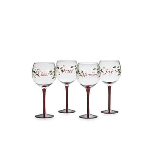 Pfaltzgraff Winterberry 13oz Wine Glasses, Set of 4 - 13-oz - On Sale - Bed Bath & Beyond - 34525694