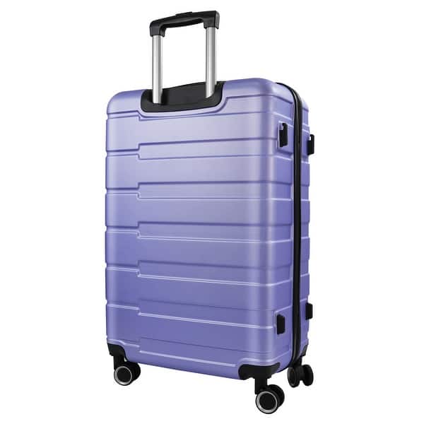 Lavender purple Hard Expandable Luggage 2 Piece Set 4 Spinner Wheels ...