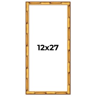 12x27 Frame Gold Bamboo Solid Wood Picture Frame | 1 Inch Moulding ...