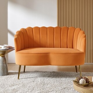 JASIWAY Corduroy Beige Sofa With Wood Frame - On Sale - Bed Bath ...