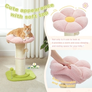 Small Flower Cat Scratching Post, Cat Tree with Super Thick Scratching ...