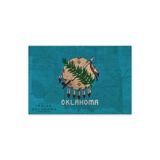 Oklahoma (Vintage Map) Print On Acrylic Glass by iCanvas - Bed Bath ...