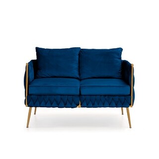 Loveseat Sofa Settee Upholstered Reclining Loveseat with Metal Frame ...