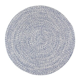Farmhouse Braided Rug Reversible Washable Cotton Rug 6' Round Blue - 6 ...