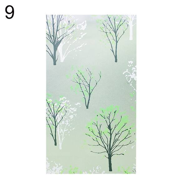 Frosted Flower Leaf Sticker Balcony Bathroom Door Window Decorative ...