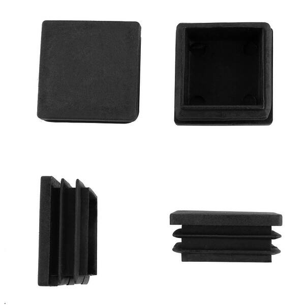 Plastic Square Chair Legs Tubing Tube Pipe End Cap Inserts Black 45 x ...