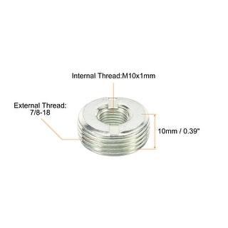 M12 to M10 Thread Adapters Sleeve Reducing Nut 12mm Screw Pipe Fitting ...