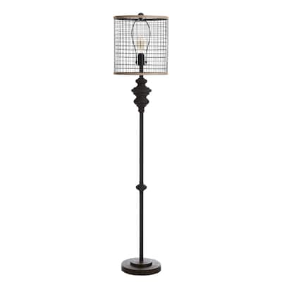 StyleCraft Black Metal Floor Lamp - Black Metal Shade - Overstock ...
