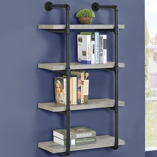 Industrial Design Wall-Mounted Book Shelf Display with Metal Pipe Frame ...