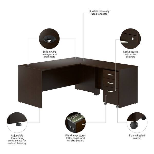 Series C 66W L Shaped Desk with Drawers by Bush Business Furniture ...