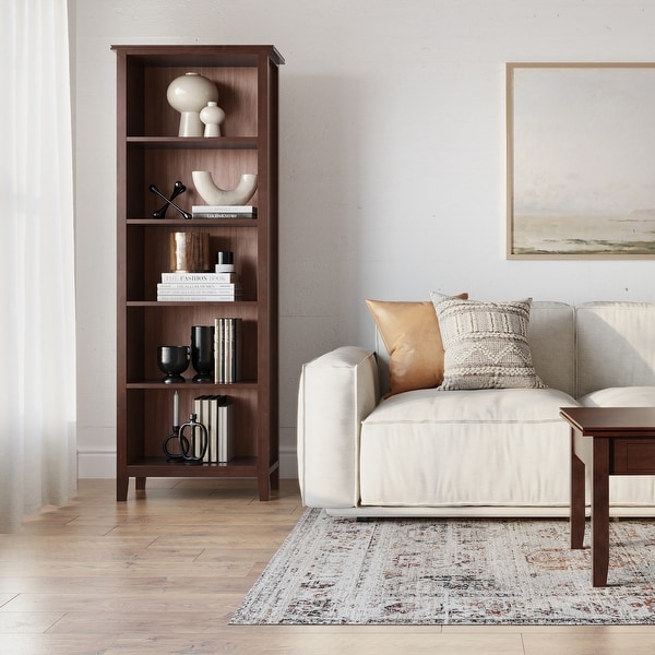 Wood Bookcase 5 Shelf Corona Collection | Furniture Dash - On Sale ...