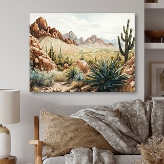 Designart 'Arizona Desert IV' Southwestern Canvas Wall Art - Bed Bath ...
