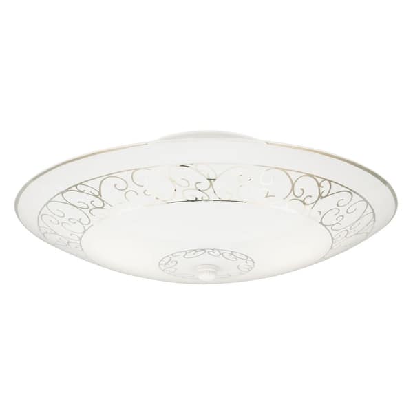 Westinghouse Two-Light Semi-Flush-Mount Interior Ceiling Fixture, White ...