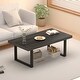 Modern Minimalist Wooden Coffee Table, Industrial Minimalist, 39 in ...