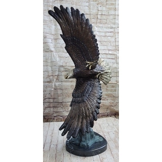 Life Size American Bald Eagle Bronze Statue Sculpture Yard Decor 33 ...