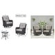 Gymojoy 3 Piece Outdoor Wicker Swivel Rocker with Cushion & Table - Bed ...