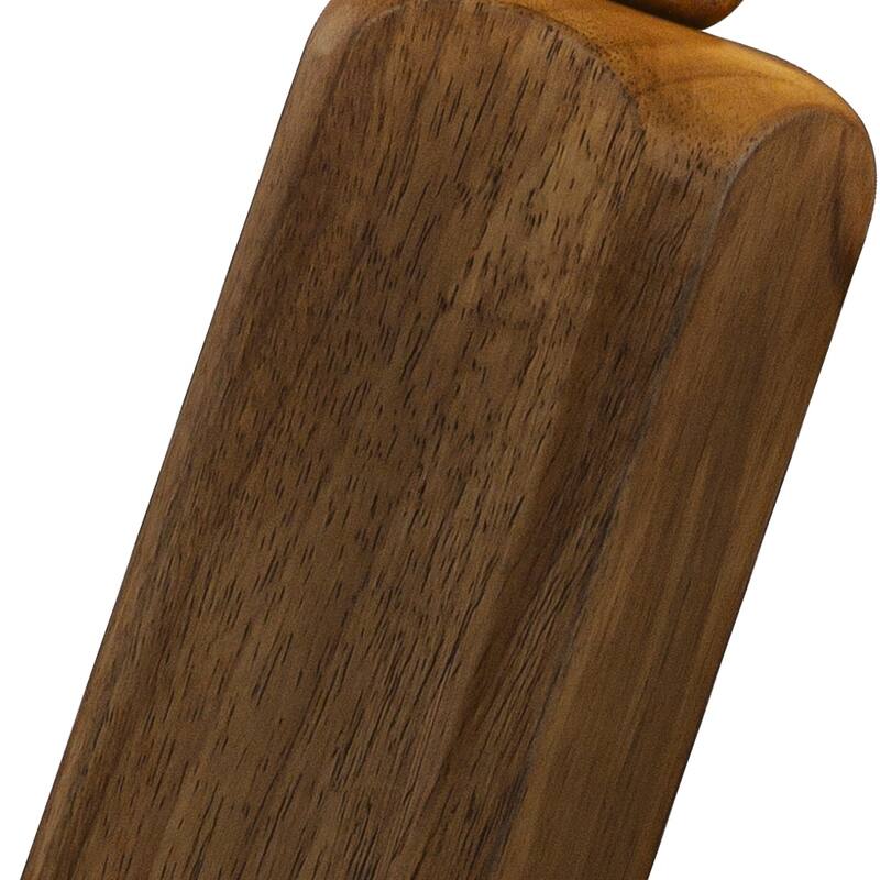 Farmhouse Traditional Natural Brown Solid Wood Base Table Lamp with ...