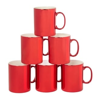 Certified International Holiday Lights Red 16 oz. Mugs, Set of 6 - Bed ...