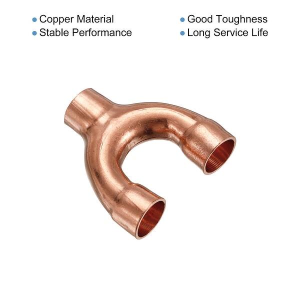 Tee Y Shape Copper Fitting Welding Joint Split Union Intersection 3/8 ...