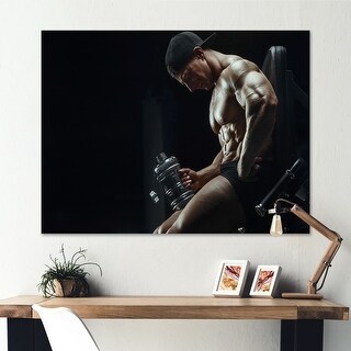 Designart "Bodybuilder Fitness Workout" Aerobic & Bodybuilding Wall Art ...