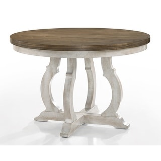 Murphy Walnut and Antique White Round Dining Table - Bed Bath & Beyond ...