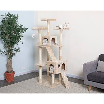 Go Pet Club 72" Cat Tree Furniture - Overstock - 6385021