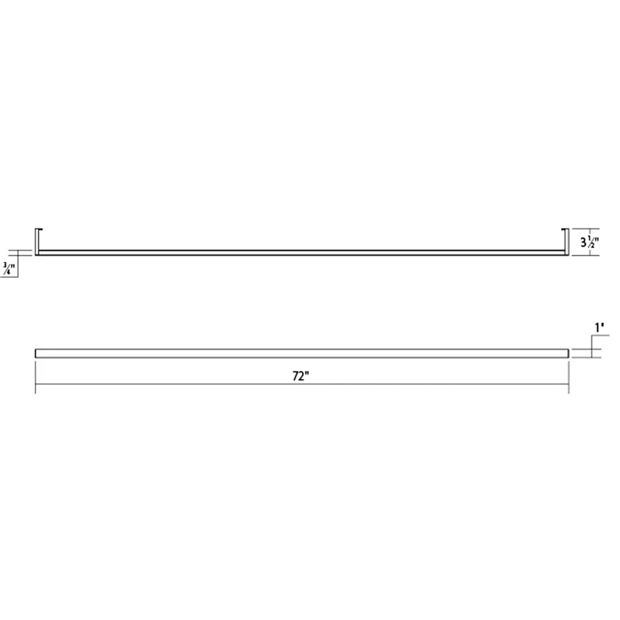 Thin-Line ADA Satin Black 72-inch One-Sided LED Wall Bar, White Shade ...