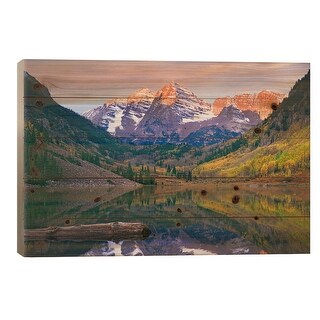 Maroon Bells Peaks Reflected In Maroon Lake, Snowmass Wilderness ...