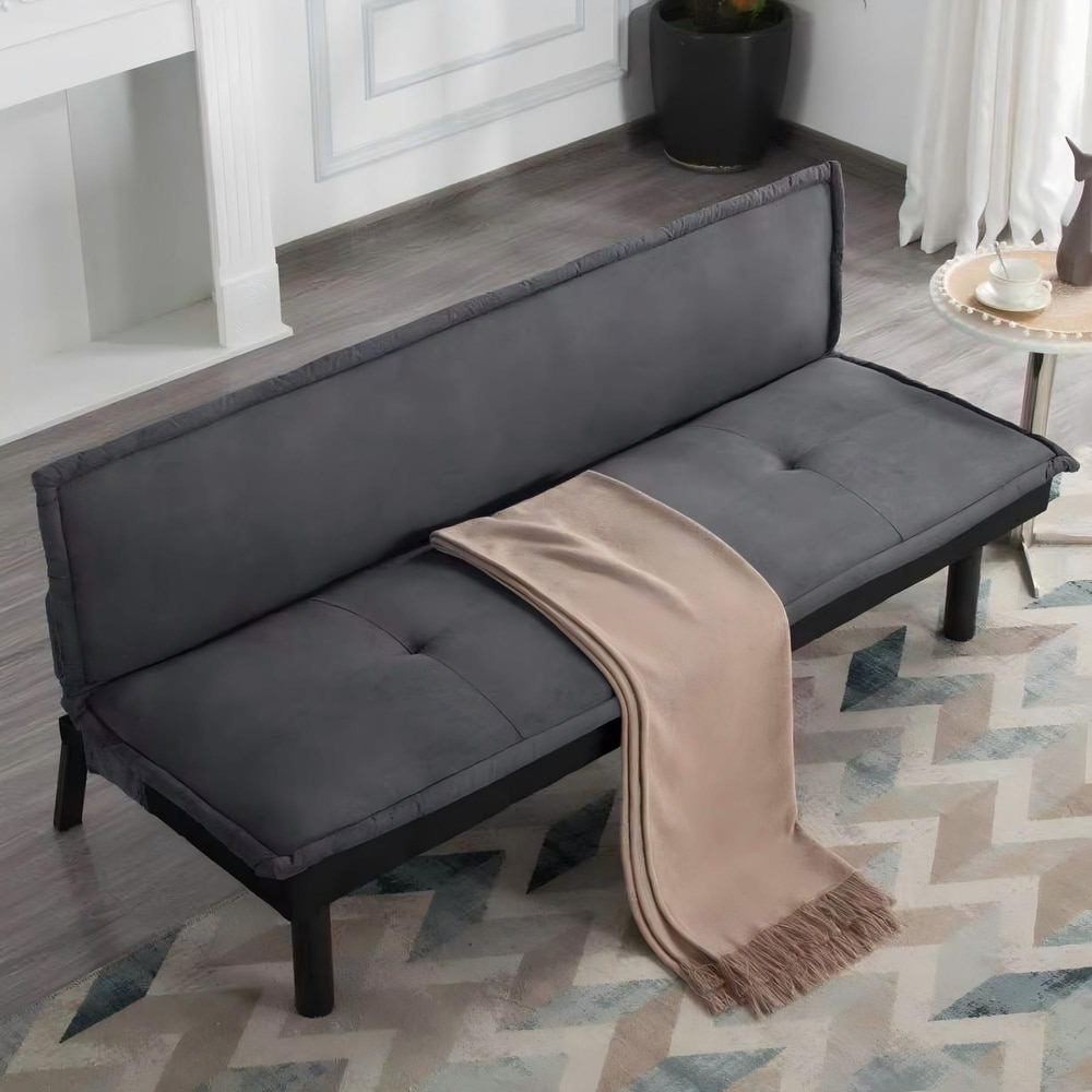 grey leather bed settee