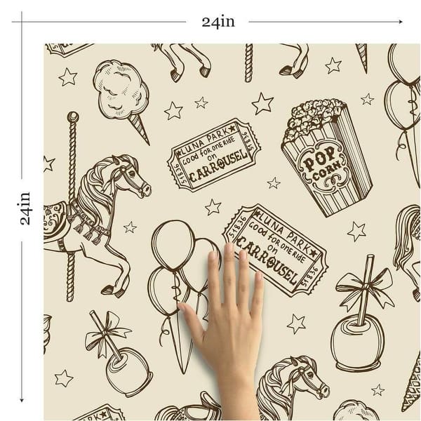 Tan Animal Themed Peel and Stick Removable Wallpaper 9501 - Bed Bath ...