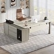 71-inch Executive Desk, Reversible L-shaped desk with Cabinet - Bed ...