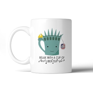 Cup Of LiberTea 11 Oz Ceramic Coffee Mug Independence Day Gifts - Bed ...
