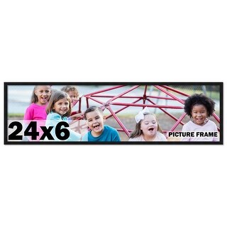 24x6 Frame Black Picture Frame - Complete Modern Photo Frame Includes ...