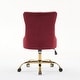 GDFStudio - Velvet Tufted Upholstered Home Office Chair with Golden ...