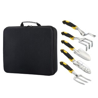 5 in 1 Garden Tool Set Aluminum Gardening Hand Tools Kit with Storage ...