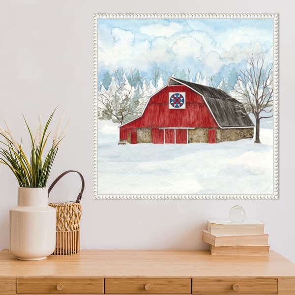winter barn quilt