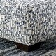 Parthage Contemporary Multi-color Chenille Striped Print Ottoman by ...