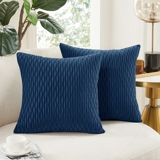 Deconovo Wave Design Velvet Throw Pillow Covers Pack of 2 - Bed Bath ...