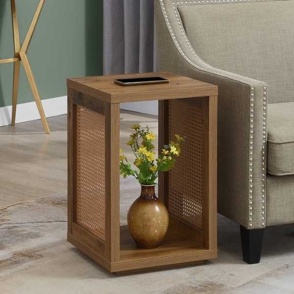 Convenience Concepts Northfield Admiral Weave End Table with Shelf ...