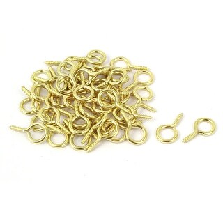 Jewelry Garden Vine Wire 2.1mm Thread Dia Eyelet Screw Eye Hook Gold ...