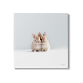 Stupell Tiny Baby Bunnies Pair Canvas Wall Art Design by Roozbeh - Bed ...