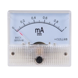 85C1 Analog Current Panel Meter DC 1mA Ammeter Ampere Tester Gauge 1 ...