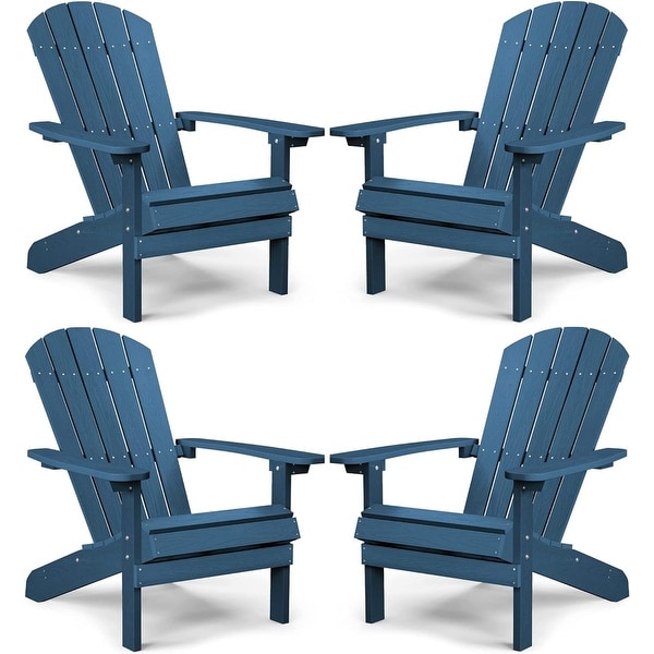 WINSOON All Weather HIPS Outdoor Folding Adirondack Chairs Outdoor ...