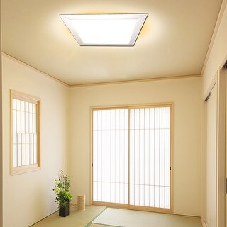 Reyno 1 - Light 12" Simple Square LED Flush Mount - White - Bed Bath ...