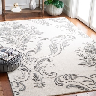 Lauren Ralph Lauren Wyatt Handmade Damask Wool Rug - Bed Bath & Beyond ...